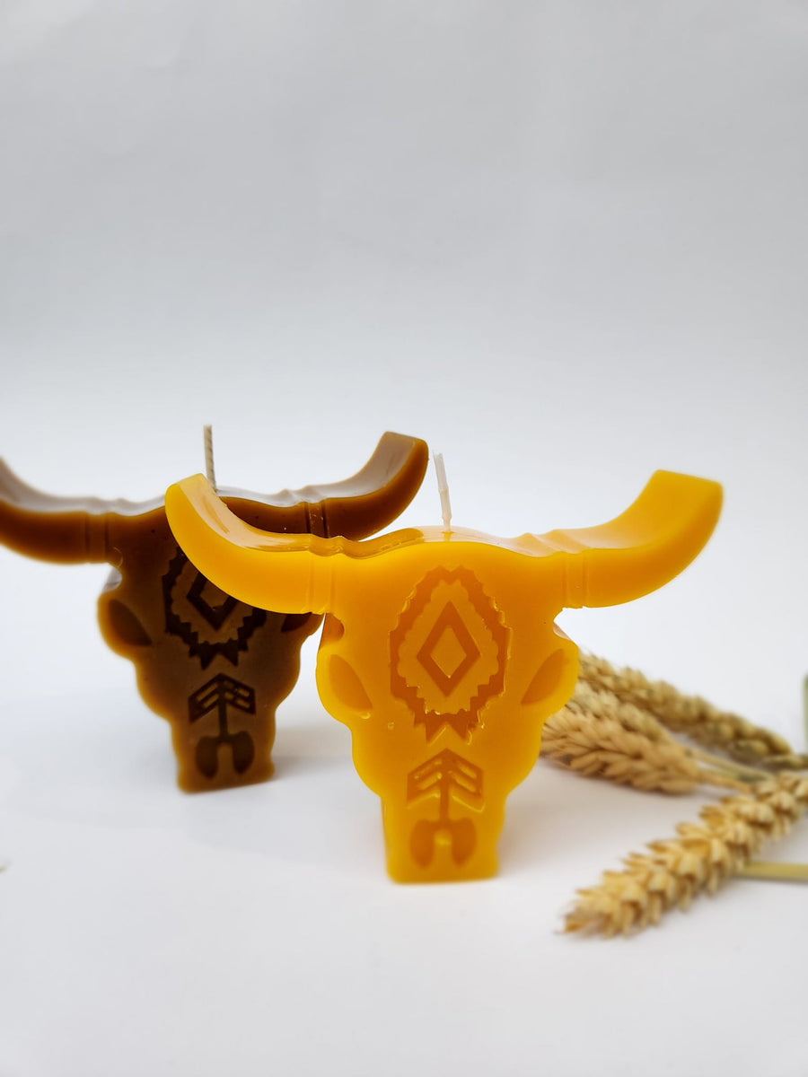Bull Skull Yellow Candle – I'Adore Homewares and Gifts + I'Adore Natural