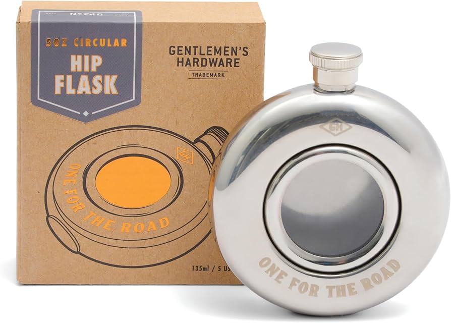 Circular Hip Flask One for the Road – I'Adore Homewares and Gifts + I ...